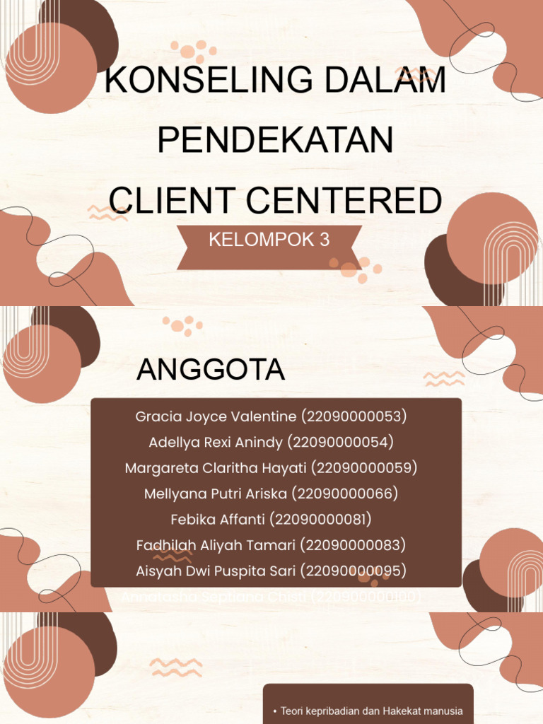 Konseling Dalam Pendekatan Client Centered | PDF | Pengembangan Diri