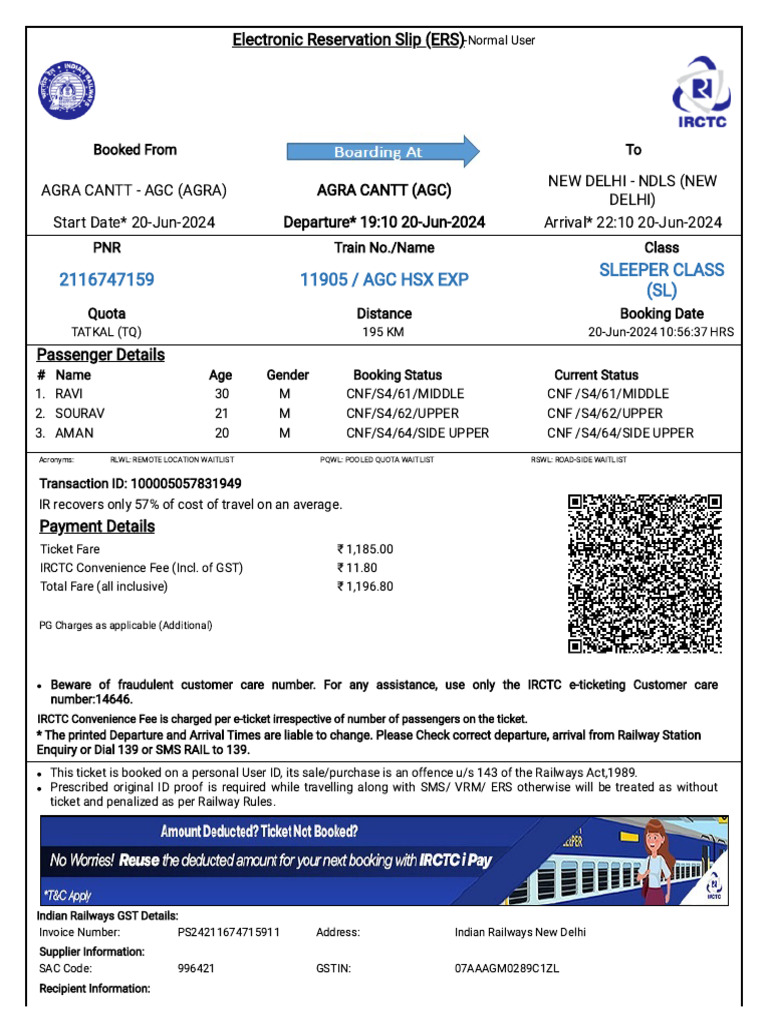 Return Ticket | PDF | Identity Document