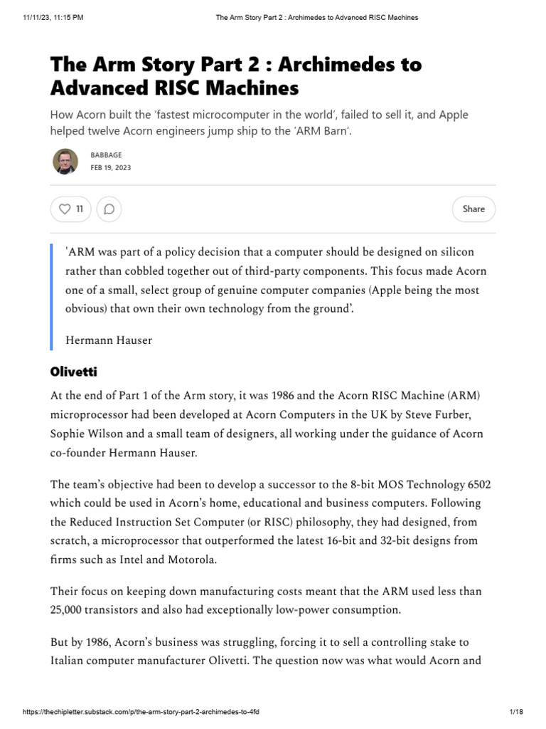 Thechipletter Thearmstory-Part2 | PDF | Microprocessor | Computer Hardware