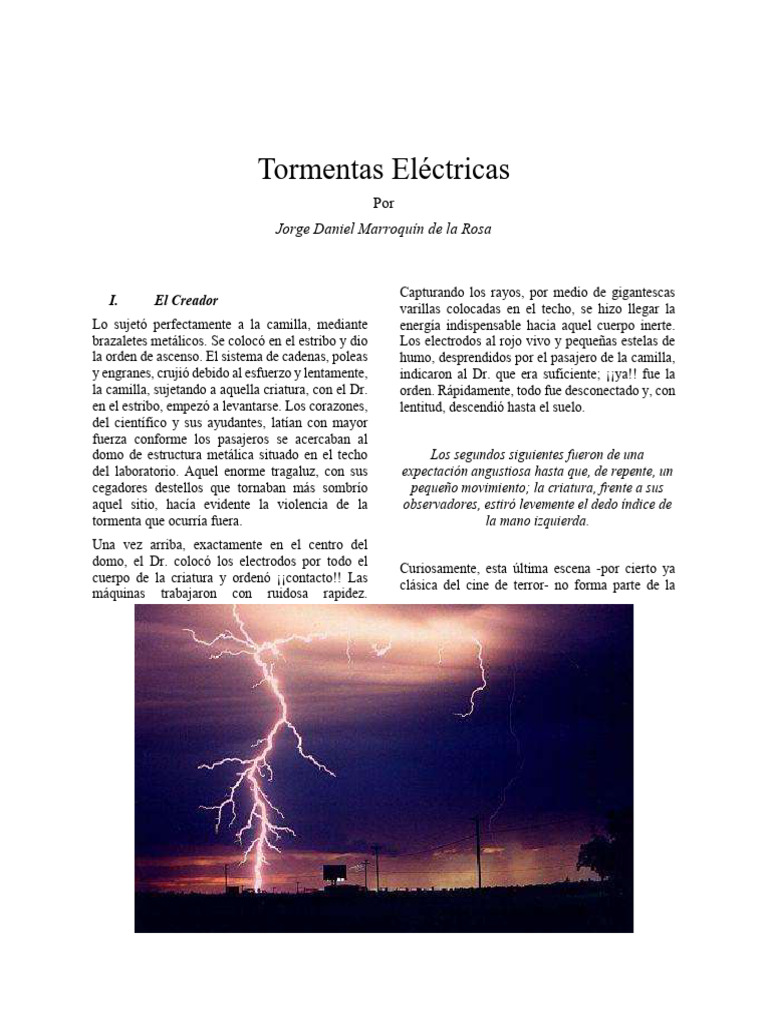 Tormentas Electricas | PDF | Relámpago | Electricidad