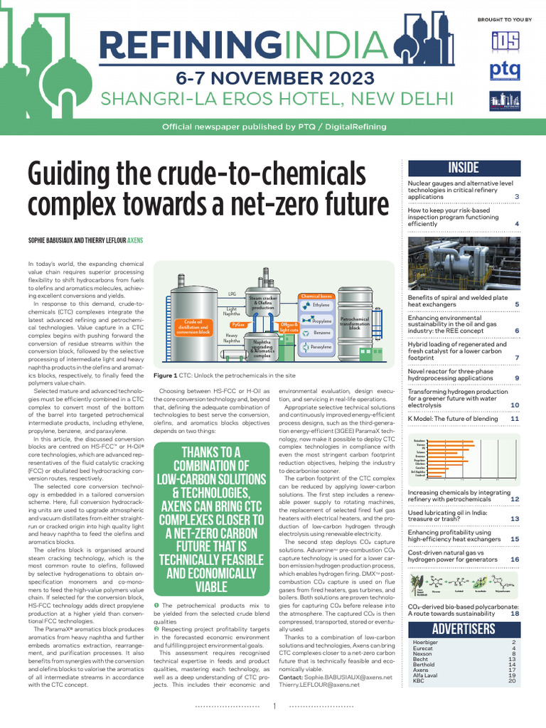 148 Refining India 2023 Conference Newspaper Compressed | PDF | Heat Exchanger | Cracking ...