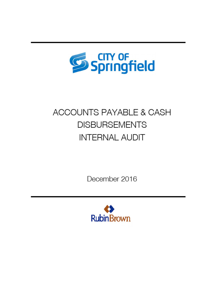 AP Cash Disbursements Report | PDF | Accounts Payable | Internal Control