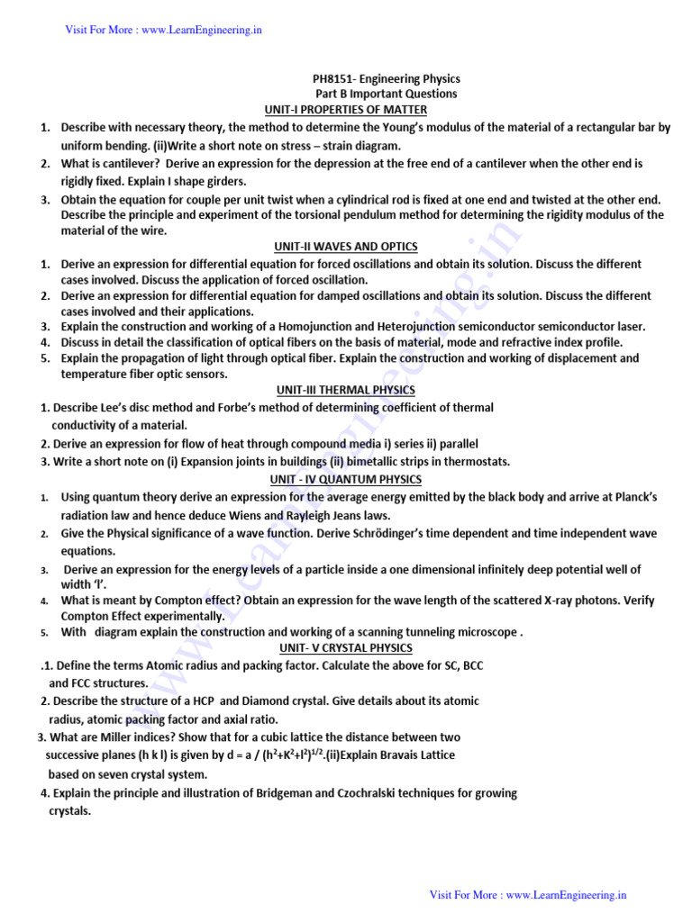 PH8151-IQ PART - B 02 - by LearnEngineering - in | PDF | Optics | Waves
