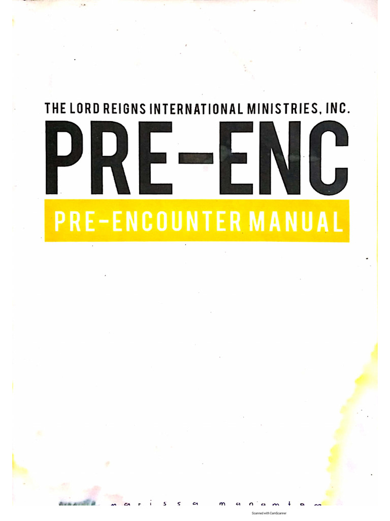 Pre Enc Manual | PDF