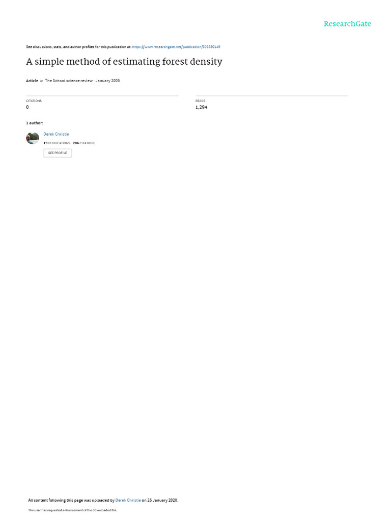 Simple Forest Density | PDF | Area