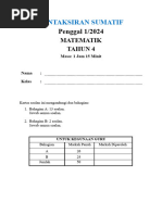 Kertas Peperiksaan Matematik Tahun 2 2025 | PDF