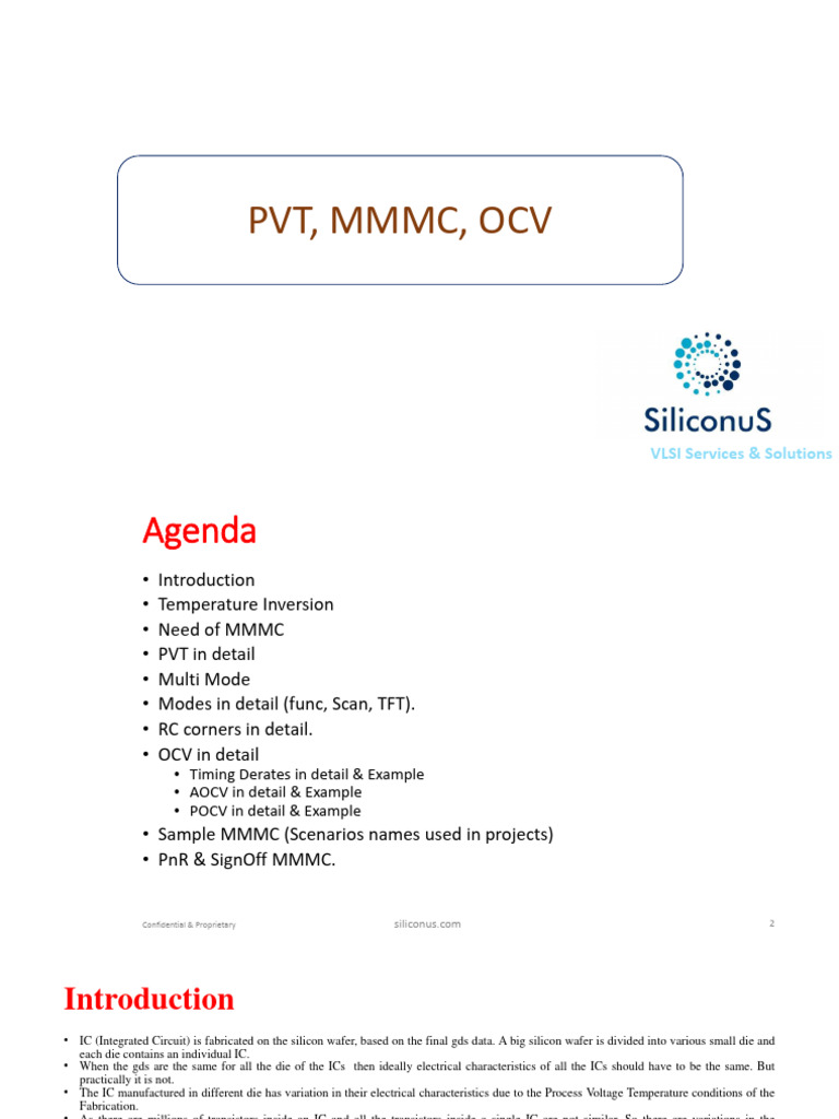 PVT, MMMC, Ocv | PDF | Field Effect Transistor | Semiconductor Device Fabrication