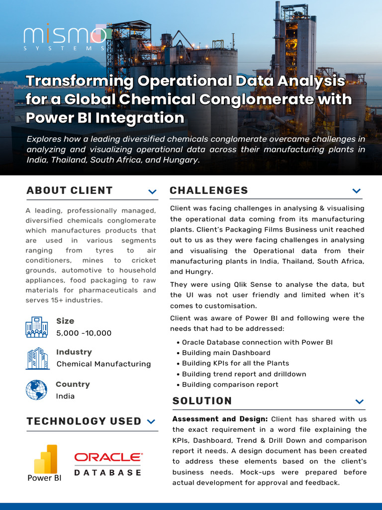 Transforming Operational Data Analysis for a Global Chemical Conglomerate with Power BI ...