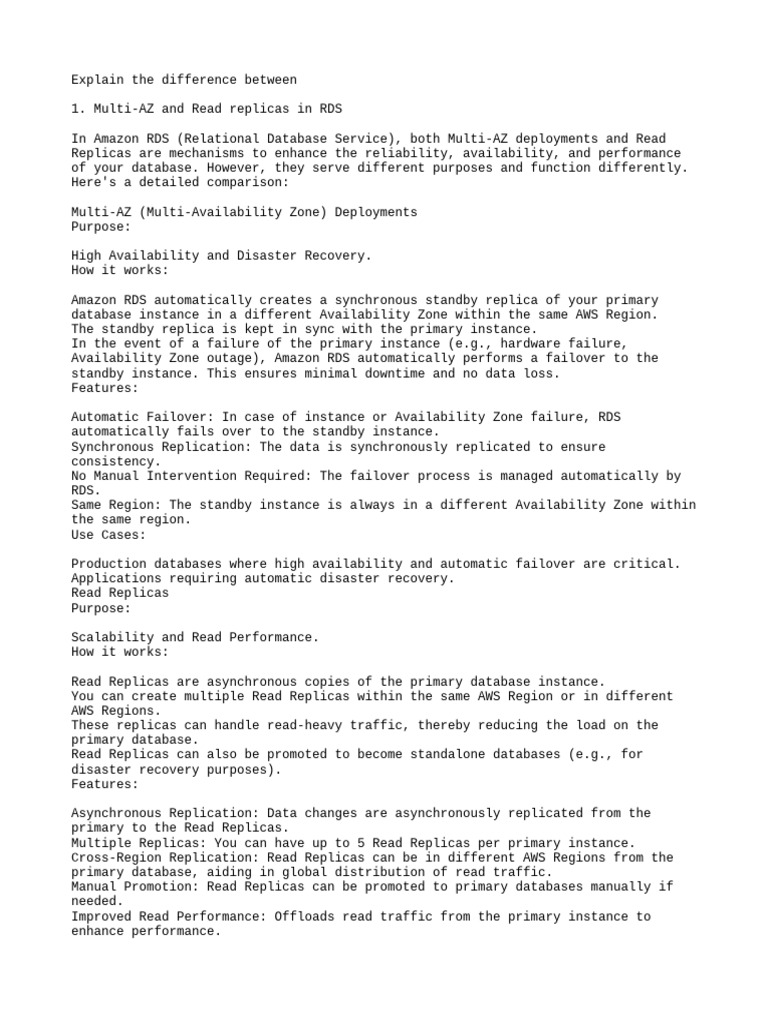 AWS Assignment 6 | PDF | Replication (Computing) | Information ... AWS Assignment 6 | PDF | Replication (Computing) | Information ...
