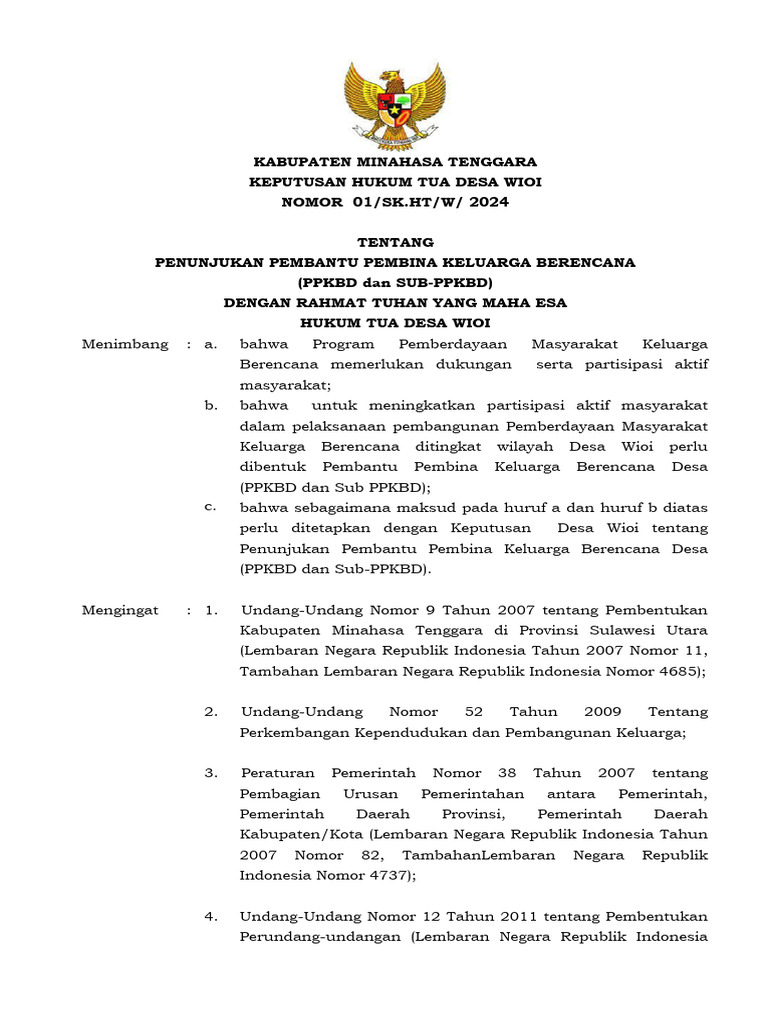 2024 - SK PPKBD Dan Sub PKKBD | PDF