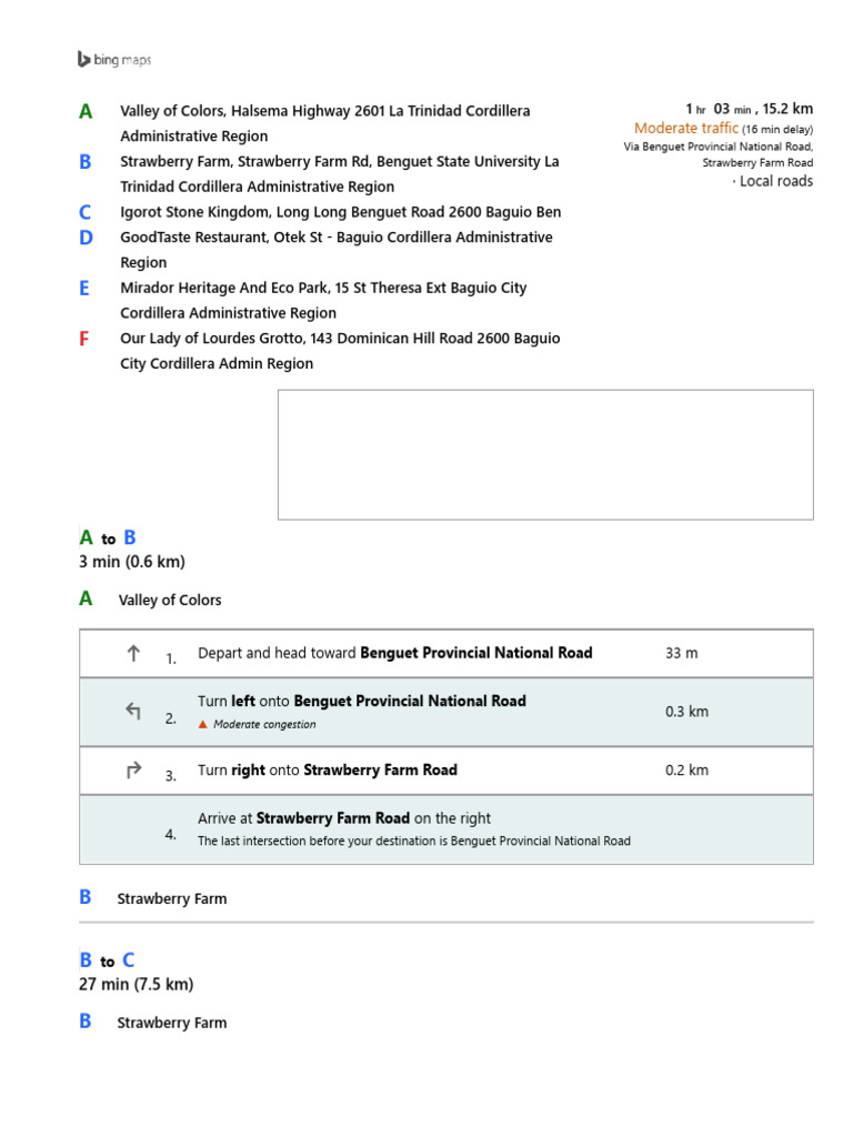 Baguio Map | PDF | Geographic Data And Information | Data