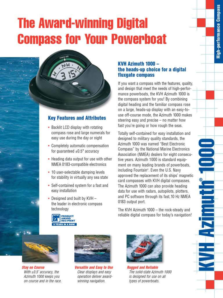 KVH - Azi - 1000 | PDF | Compass | Magnetometer