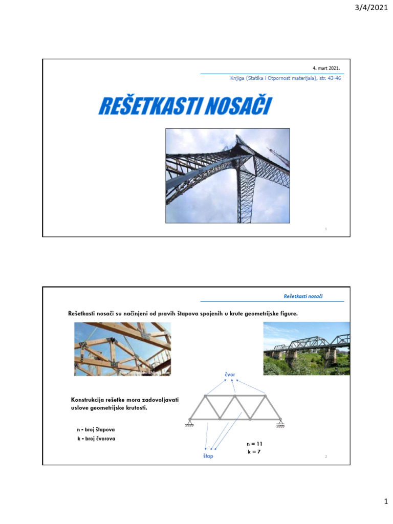 Statika III Pred - Za Stud | PDF