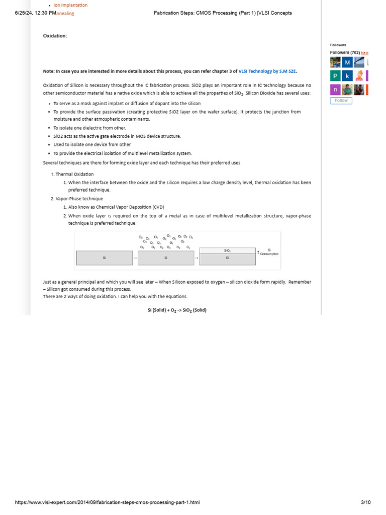 Fabrication Steps - CMOS Processing (Part 3) - VLSI Concepts | PDF ...