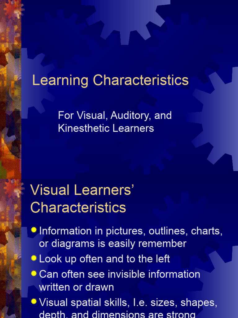 Learning Characteristics | PDF