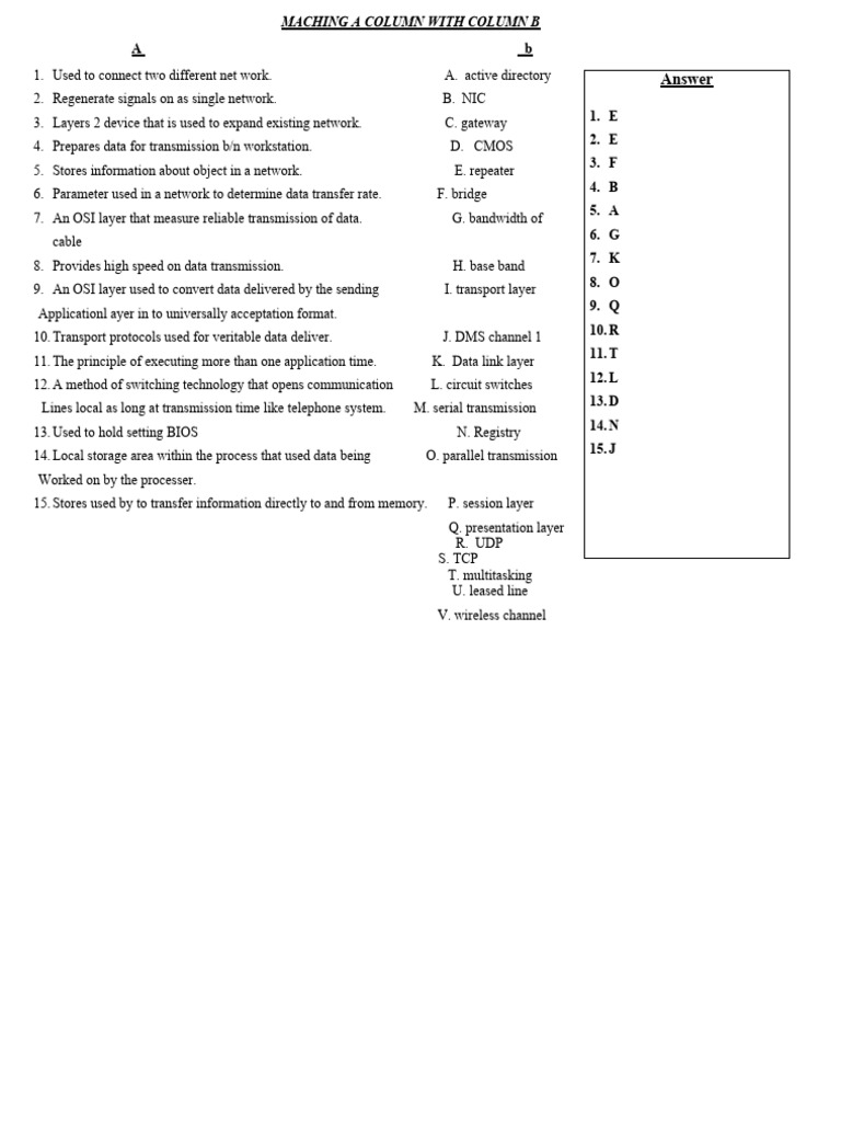 Coc Level 3 Thory Question | PDF | Computer Network | Osi Model