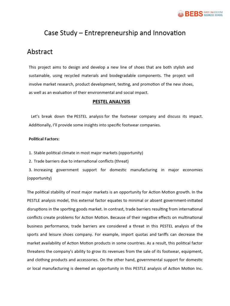 Case Study - Action Motion Foot Wear | PDF | Shoe | Brand