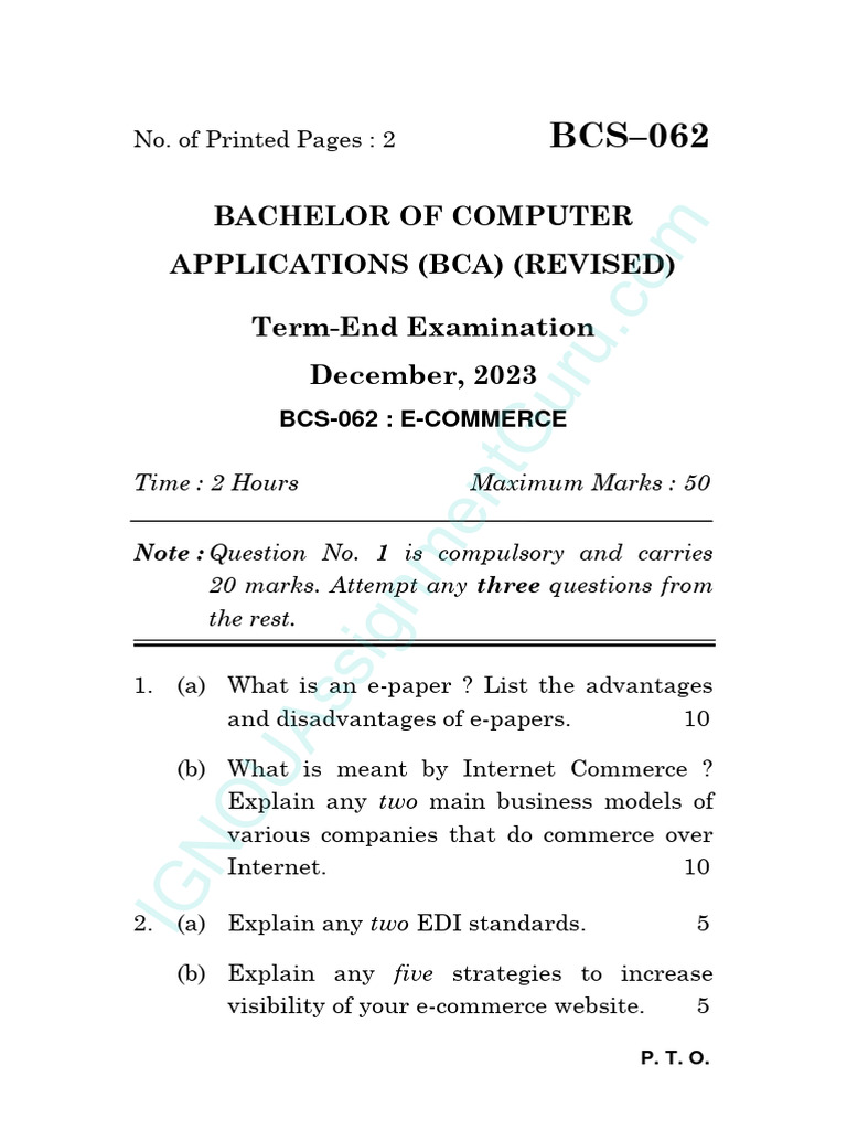 Dec - 2023 BCS-062 | PDF