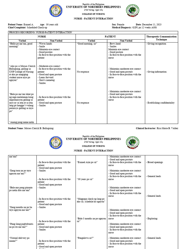 Nurse Patient Interaction | PDF | Communication | Nursing