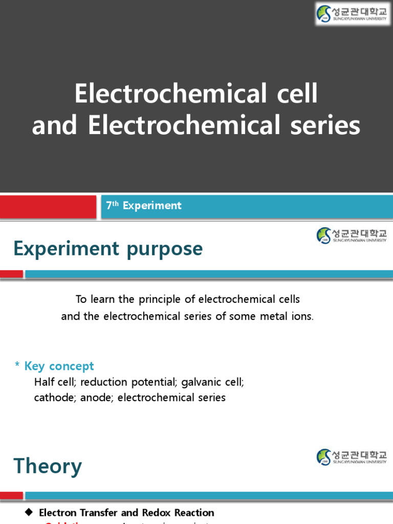 Electrochemical Cells and Series Experiment | PDF | Electrochemistry ...