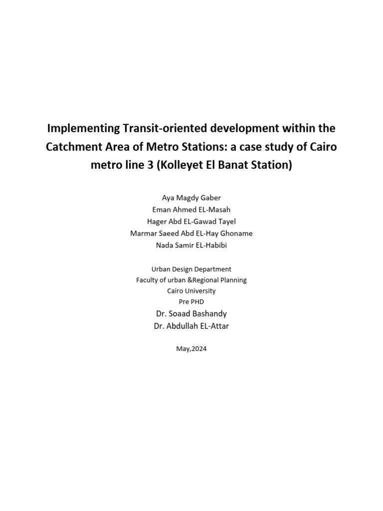 Final Task 26-5-2024 ندى سمير | PDF | Public Transport | Infrastructure