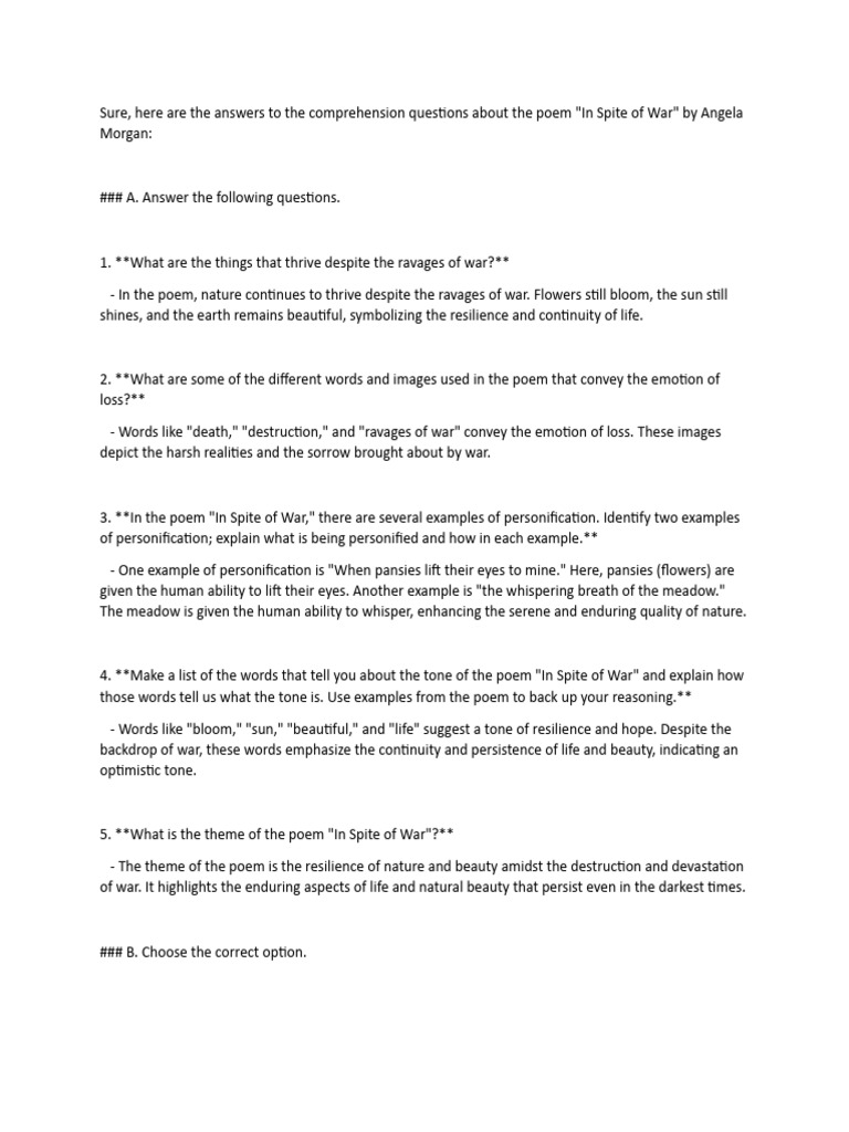 Poem Exercises Class 10th | PDF | Adverb | Noun