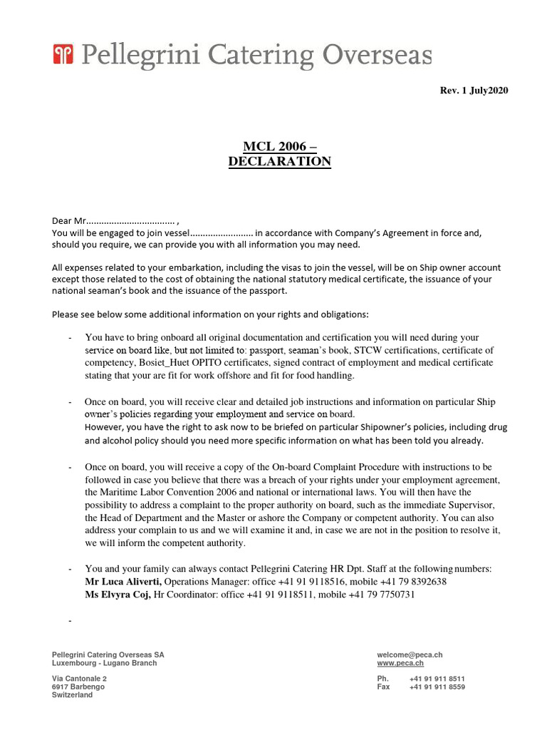 MLC - No Fee Declaration | PDF | Law