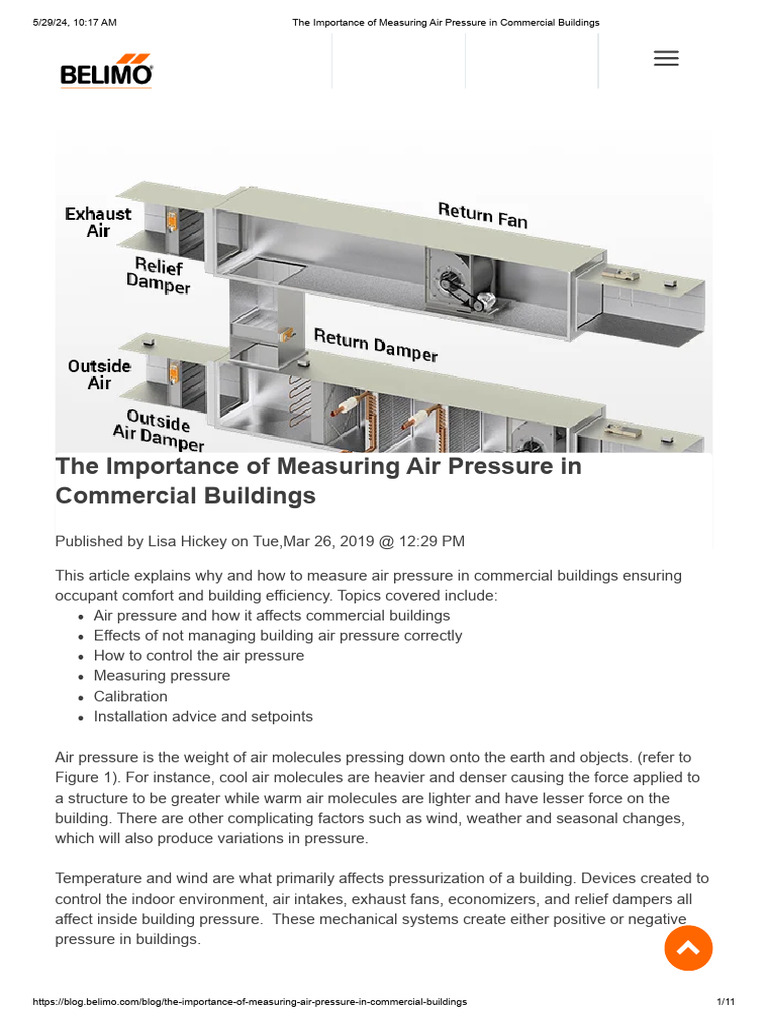 The Importance of Measuring Air Pressure in Commercial Buildings | PDF ...