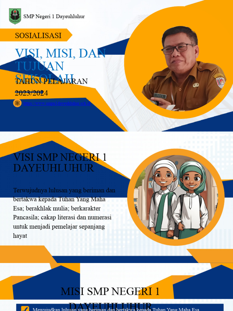 Presentasi Visi Misi Dan Tujuan Sekolah | PDF