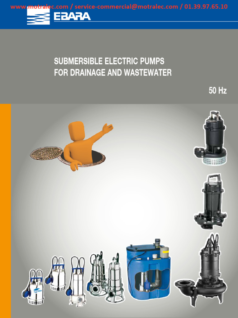 Ebara CATALOGUE SUBMERSIBLE PUMPS English | PDF | Pump | Power Supply
