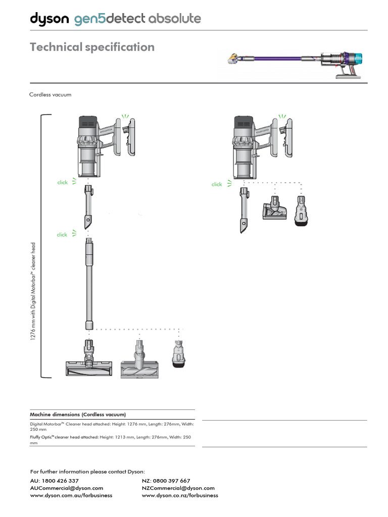 Dyson Gen5detect Specifications & Dimensions | PDF
