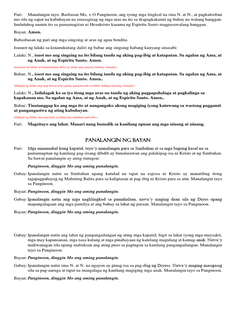 Misalette-Tagalog 5 - Prayers of The Faithful | PDF