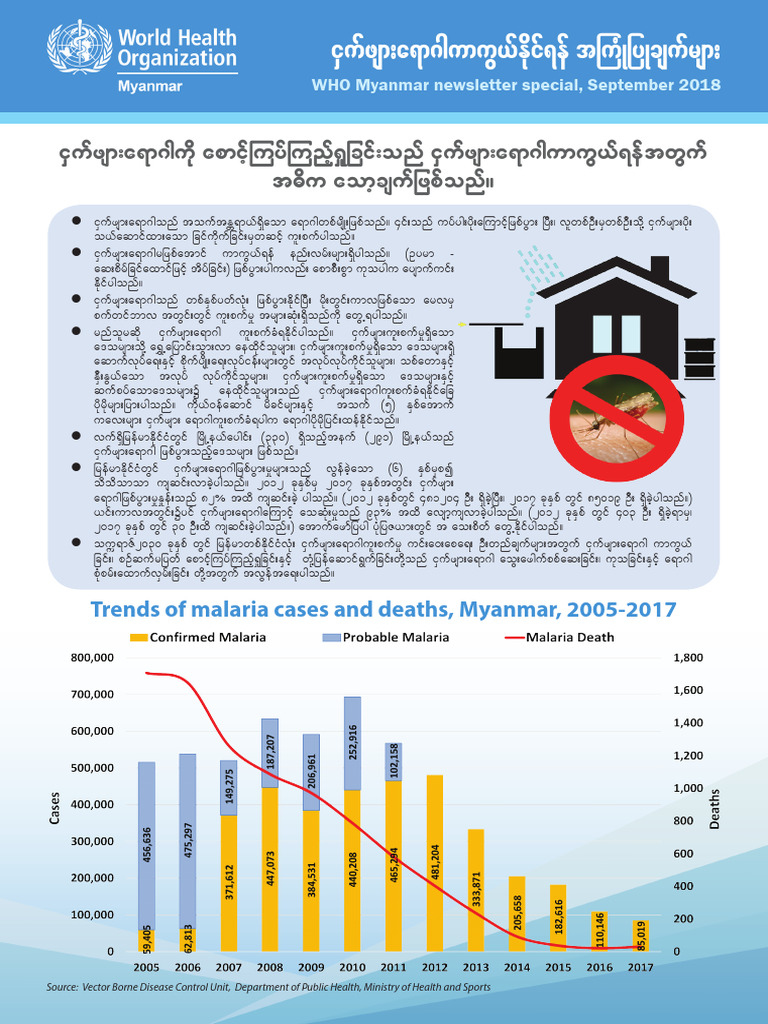 Myanmar Malaria Trends 2005-2017 | PDF