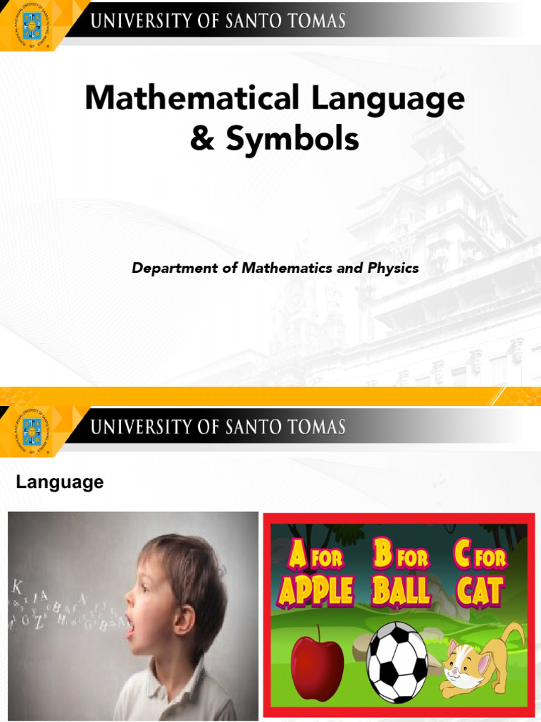 2.1 Mathematical Language & Symbols | PDF | Function (Mathematics) | Numbers