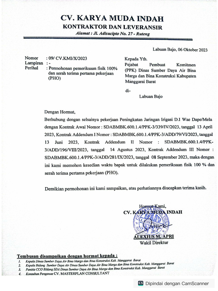 Contoh Surat Permohonan Pho | PDF