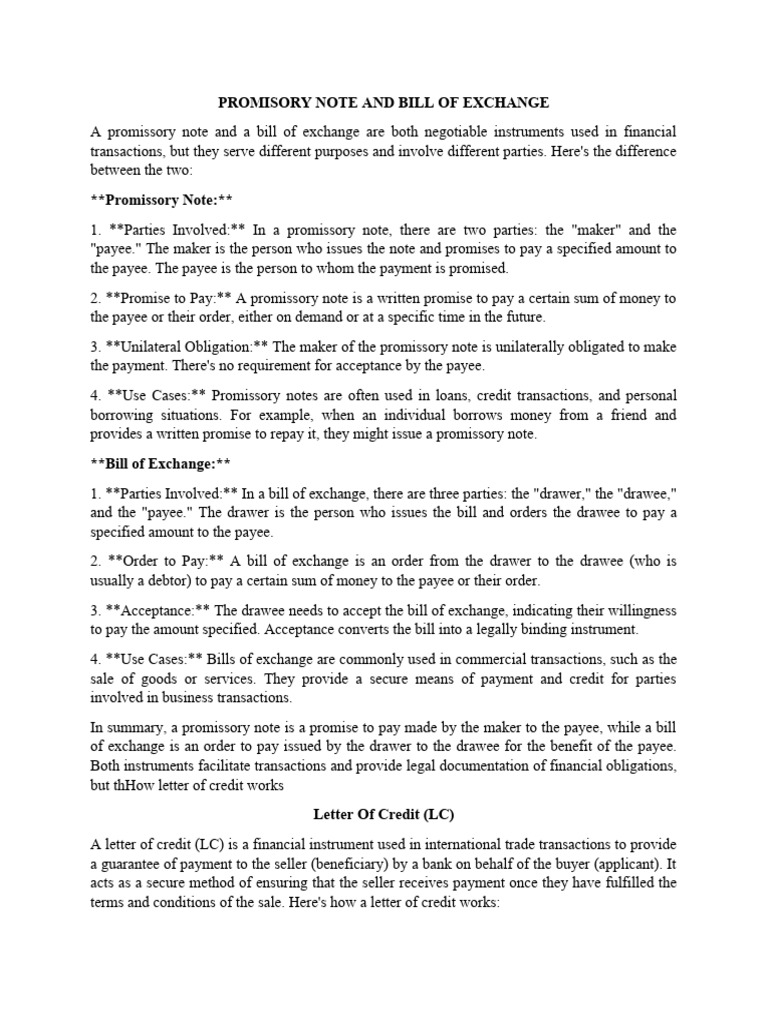 Banking Note | Download Free PDF | Promissory Note | Letter Of Credit