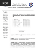 Brgy Tax Ordinance | Fee | Local Ordinance