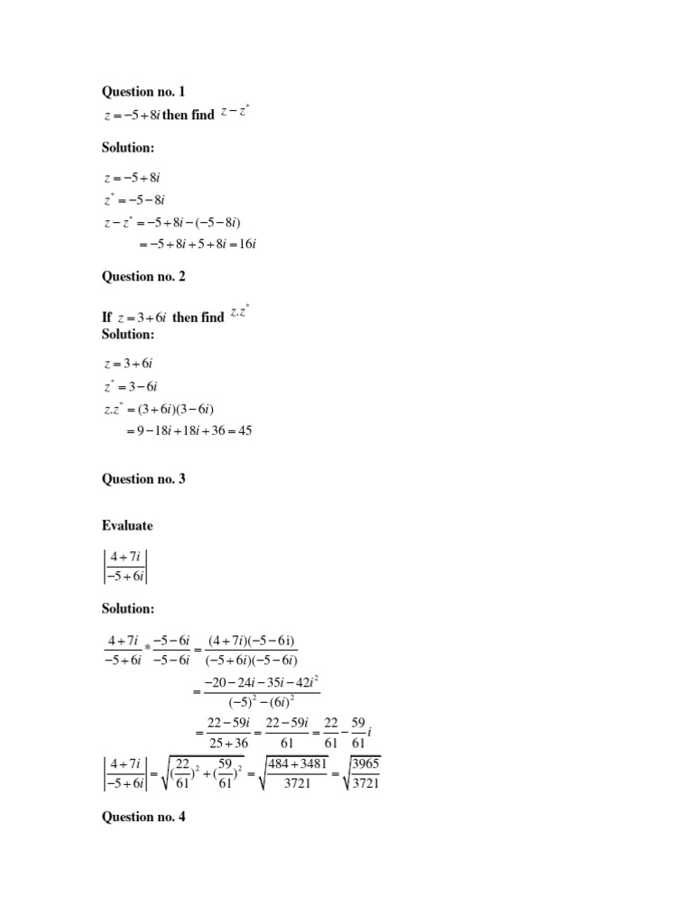 MTH 100 Practice Question Solve 3 to 5 | Download Free PDF ...