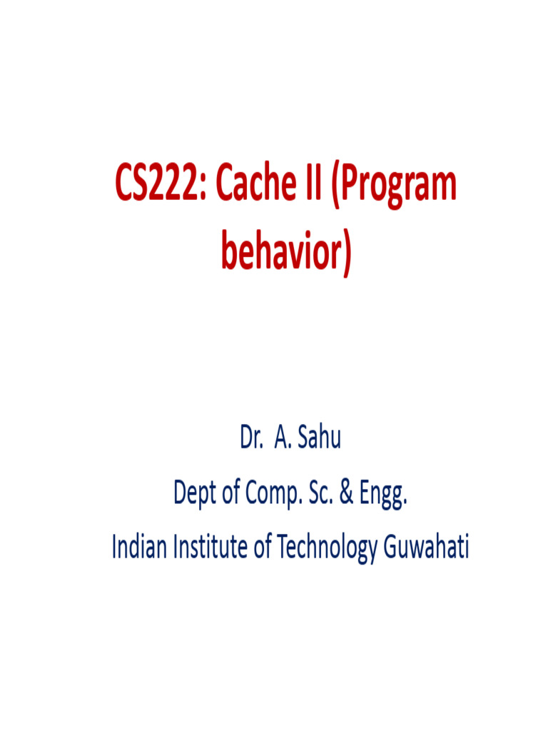Lec30 | PDF | Cpu Cache | Central Processing Unit