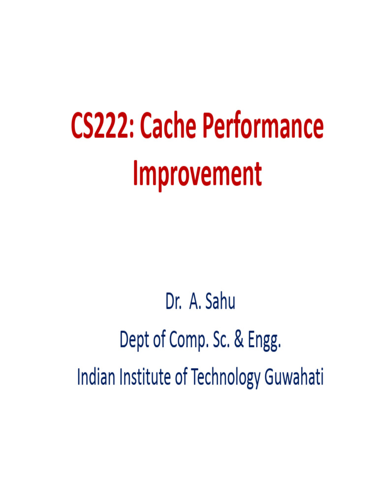 Lec 33 | PDF | Cpu Cache | Cache (Computing)