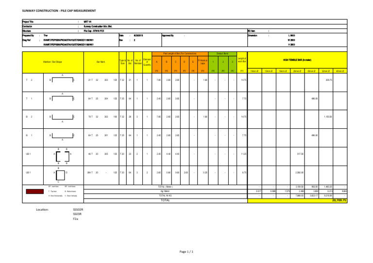 Rebar Taking Off | PDF