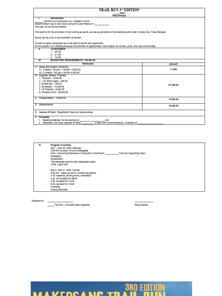 activity-design-TRAIL RUN | PDF