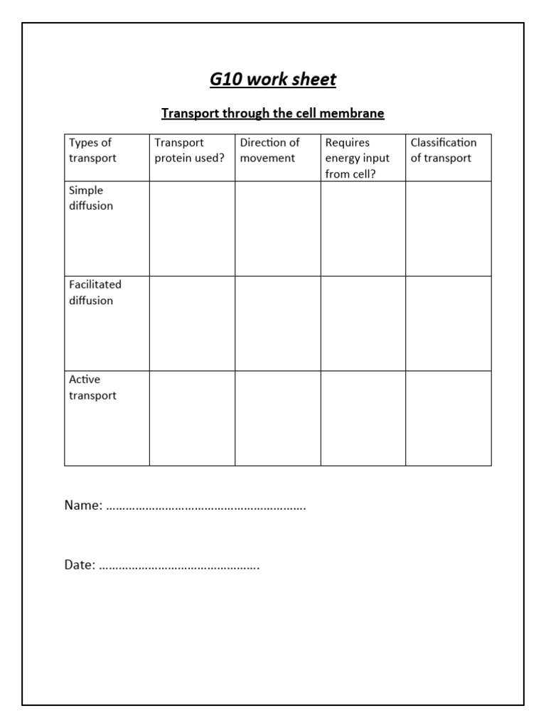 G10 Work Sheet | PDF