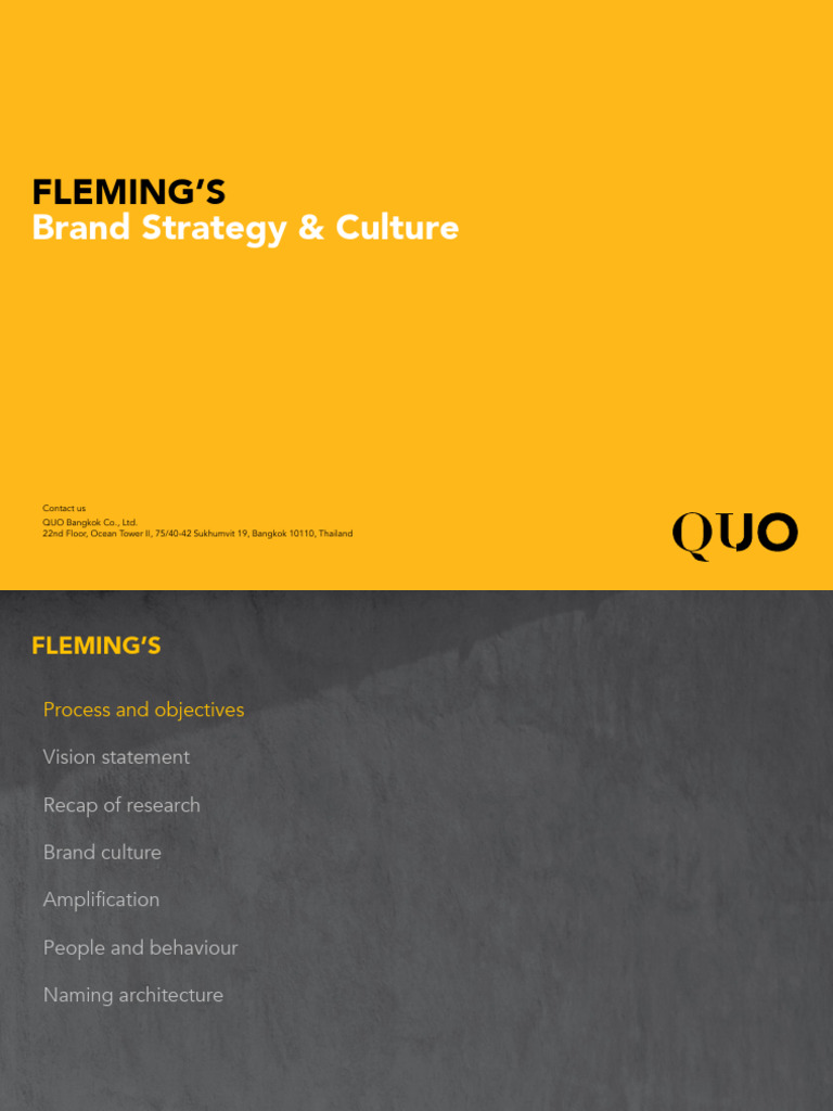 Fleming's Brand-Culture | PDF | Brand | Hotel