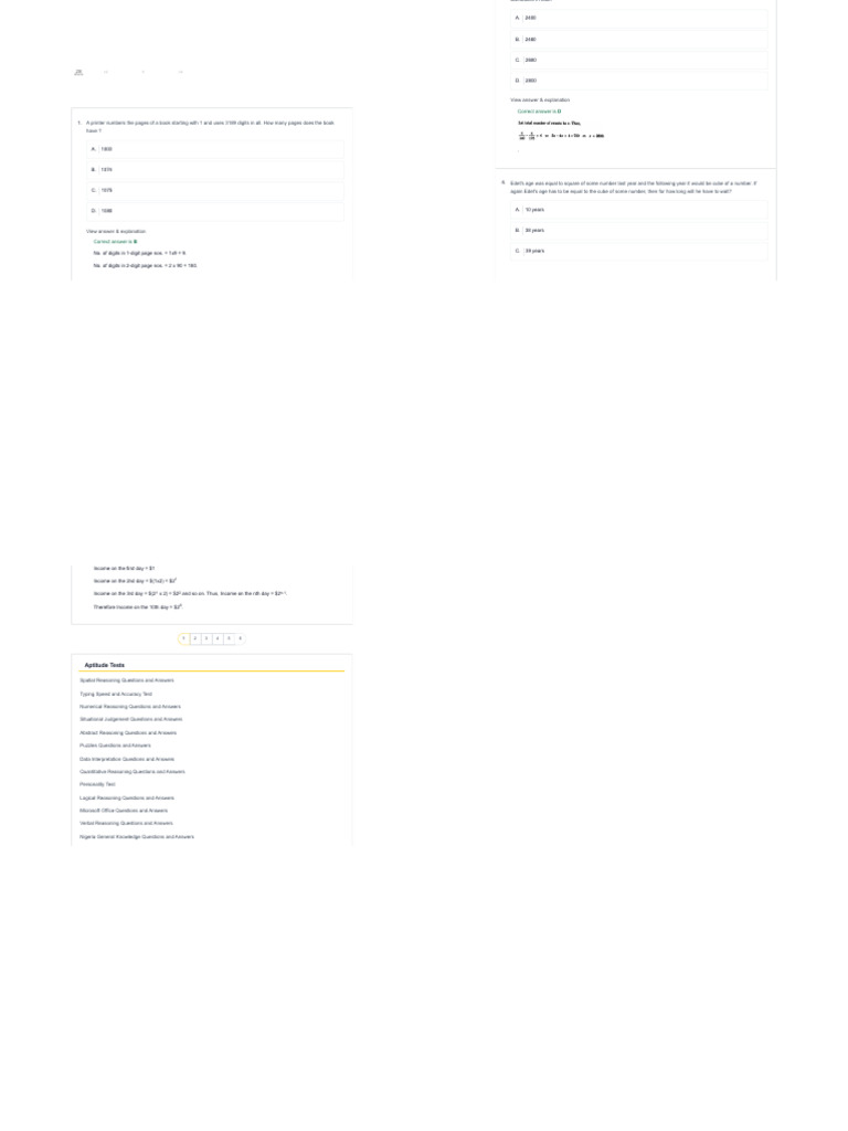 1Numerical Reasoning Questions & Answers - Free Online Practice | PDF | Reason | Cognitive Science