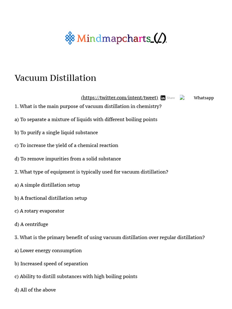 Vacuum Distillation | PDF | Distillation | Chemical Substances Vacuum Distillation | PDF | Distillation | Chemical Substances