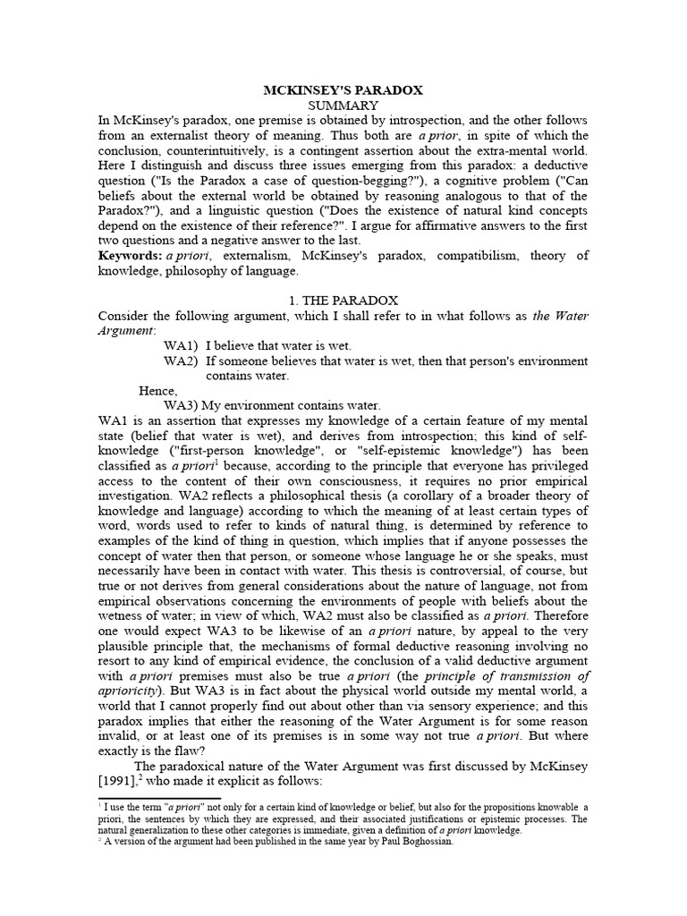 Paradox 2 | PDF | Knowledge | Argument