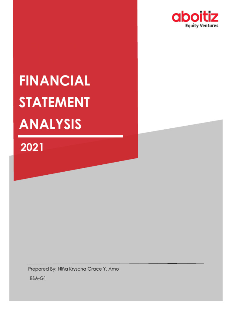 Aboitiz Financial Statement Analysis | PDF | Equity (Finance) | Expense