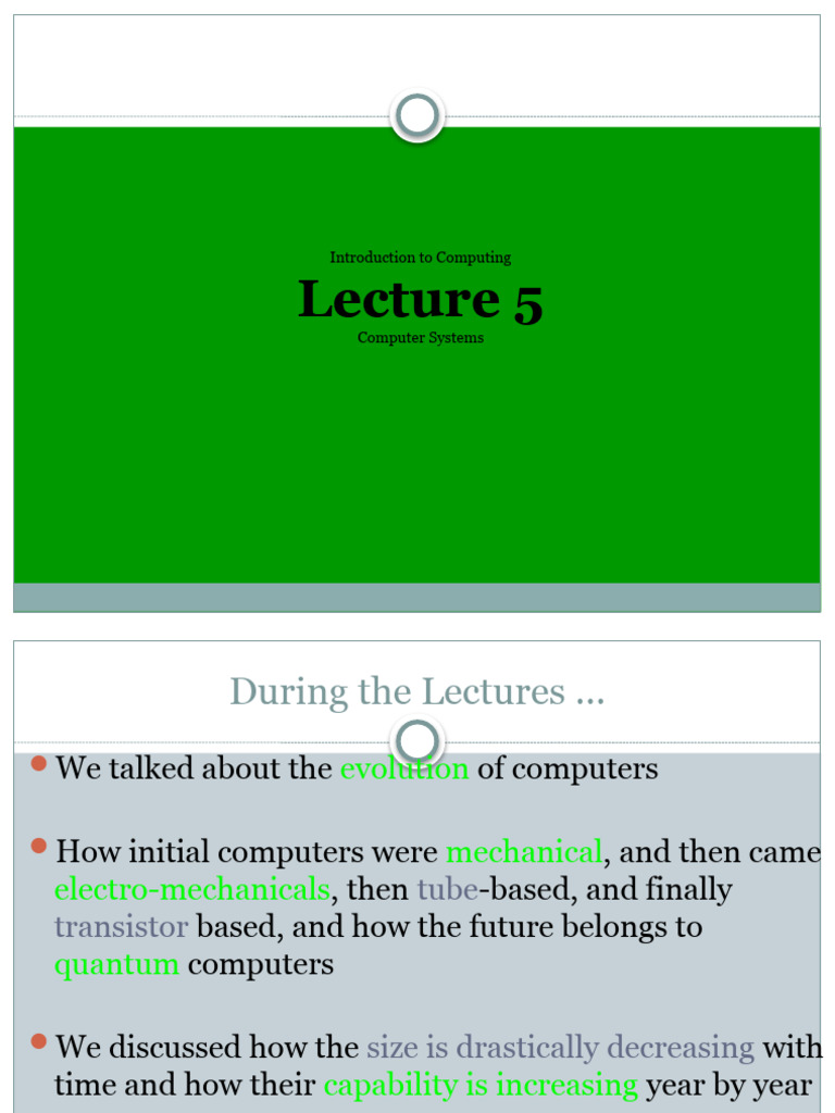 Lecture 05 Computer Systems | Download Free PDF | Computer Data Storage ... Lecture 05 Computer Systems | Download Free PDF | Computer Data Storage ...