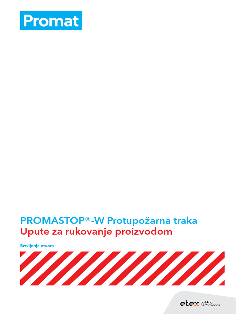 Protupozarna Traka Promastop W Upute Za Rukovanje Proizvodom Promat HR ...
